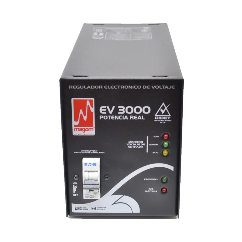 MAGOM EV3000-110 – Regulador electrónico 3000 VA / ~1800 W, salida 110 ...